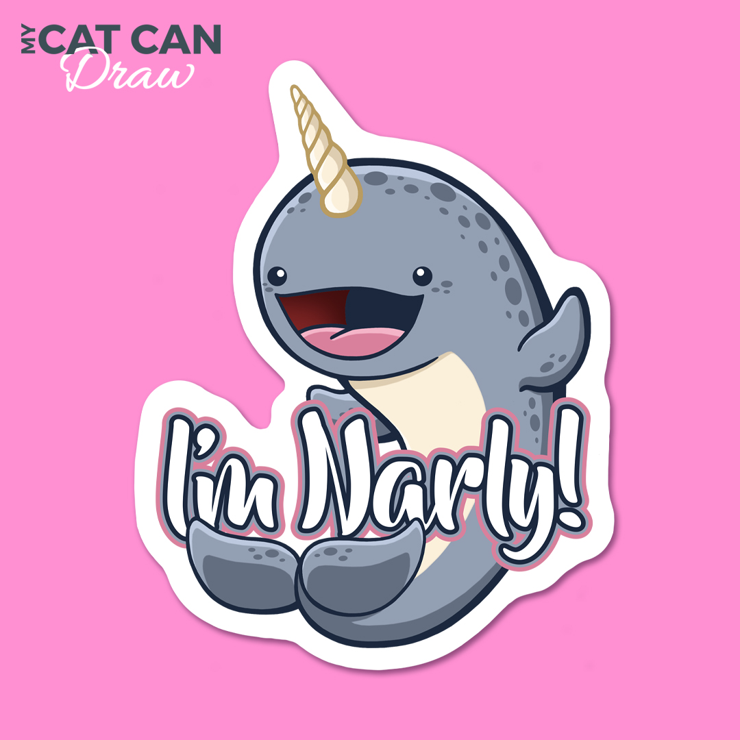 I'm Narly Sticker - MyCatCanDraw