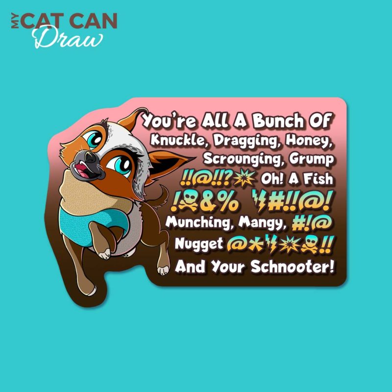 Perrito Swearing Sticker - MyCatCanDraw
